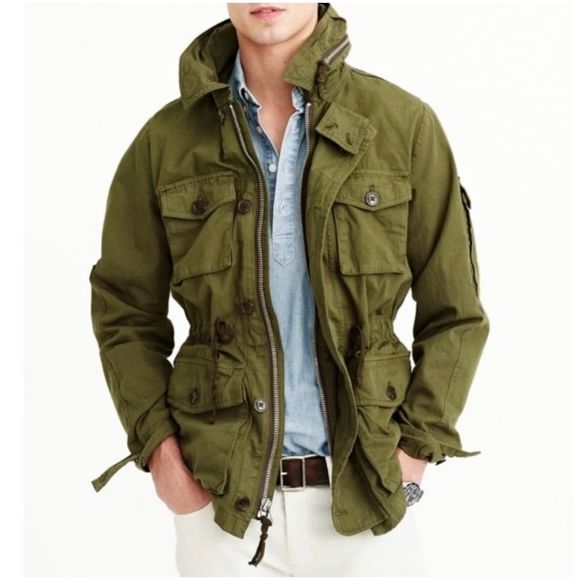 J. Crew | Jackets & Coats | J Crew Field Mechanic Military Cargo Jacket ...